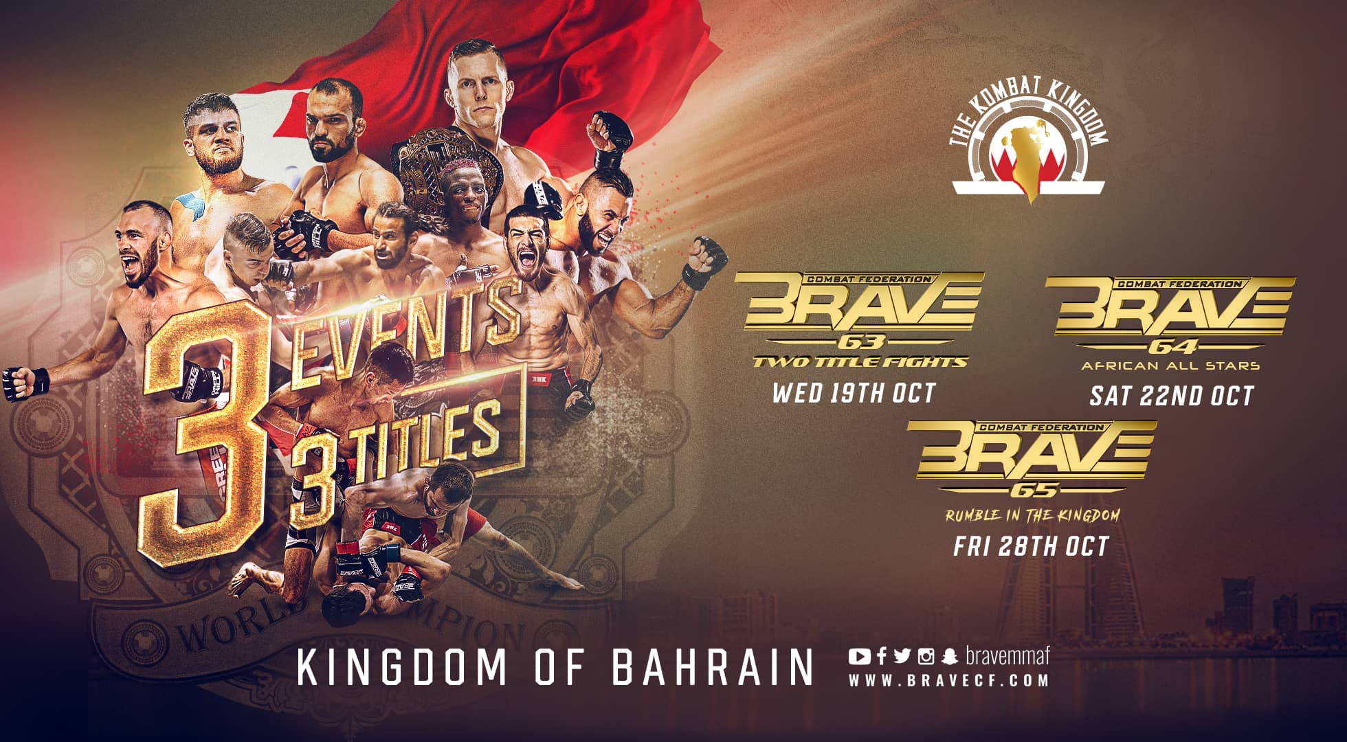 BRAVE CF Announces Return Of Kombat Kingdom With Three Events in October | BRAVE Combat Federation